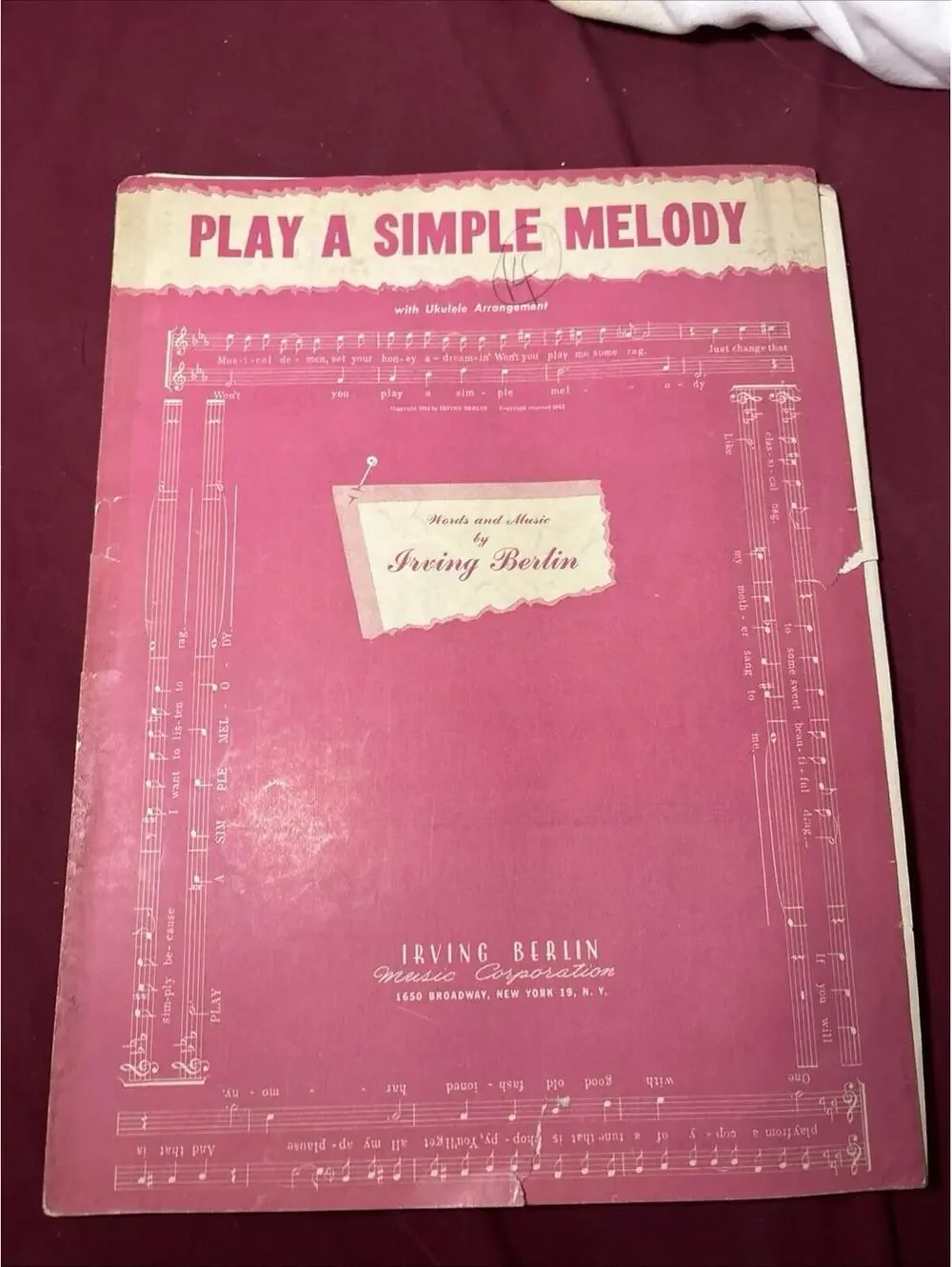 Other | Vintage Sheet Music Play A Simple Melody Irving Berlin 1946 ...